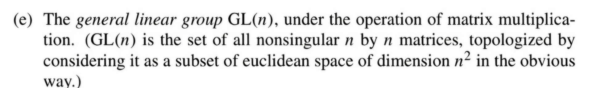 Solved Show that the following are topological groups:(e) | Chegg.com