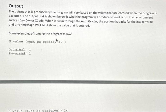 Solved Reverse Number Overview For this daily, write a | Chegg.com