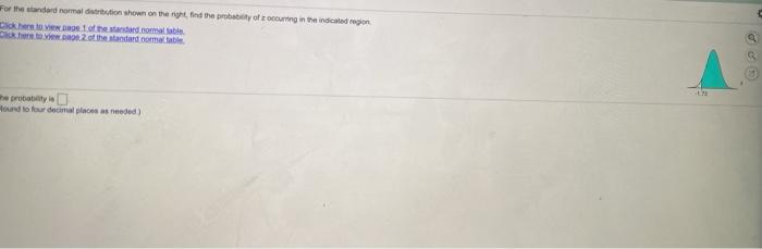 Solved For the standard normal testion shown on the right | Chegg.com