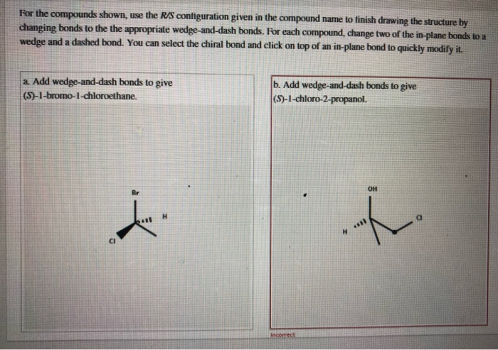 Solved For the compounds shown, use the RS configuration | Chegg.com