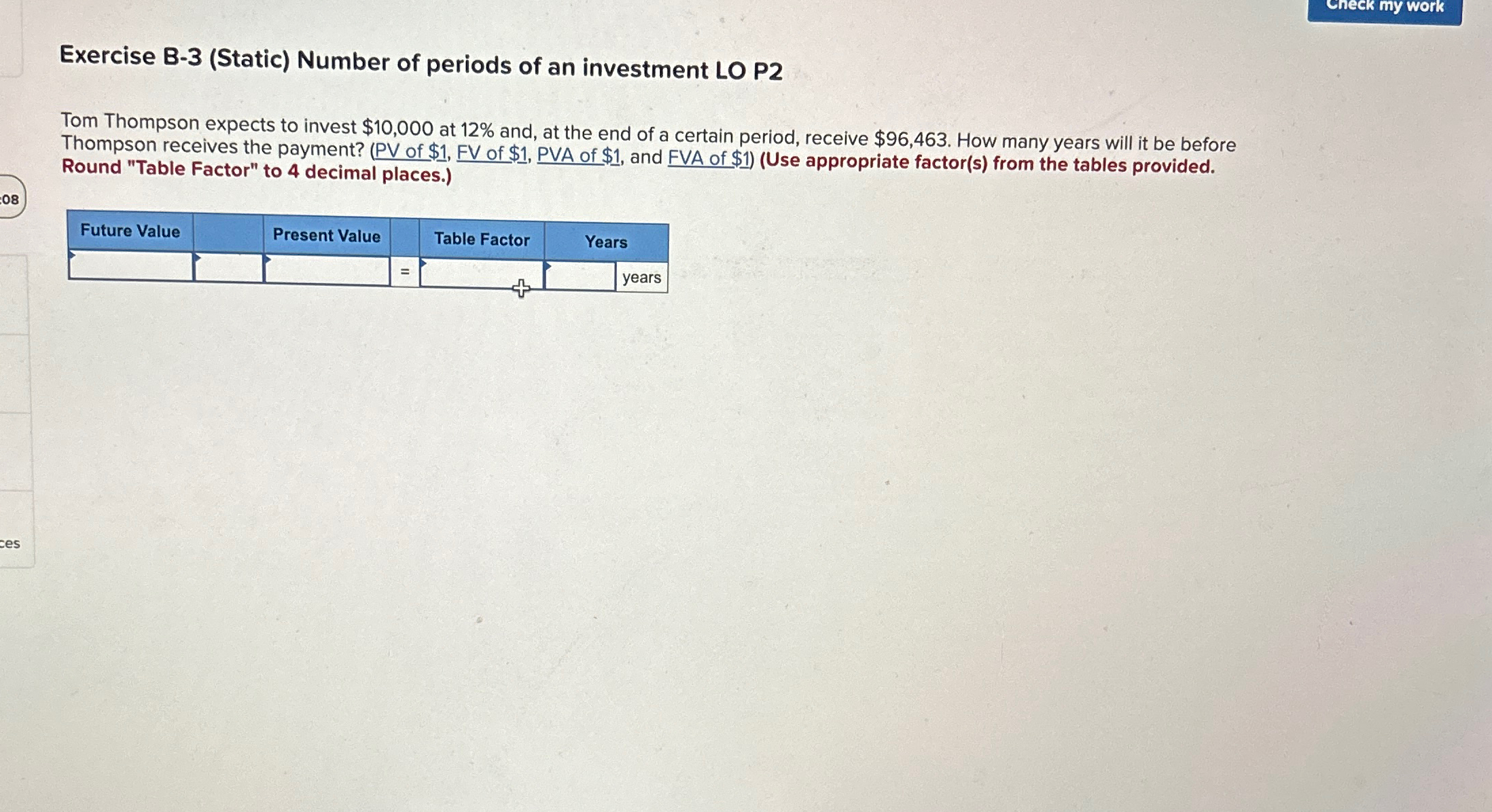 Solved Exercise B-3 (Static) ﻿Number of periods of an | Chegg.com