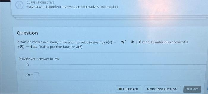 Solved CURRENT OBJECTIVE Solve a word problem involving | Chegg.com