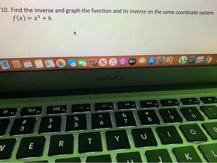 Solved 10. Find the inverse and graph the function and its | Chegg.com