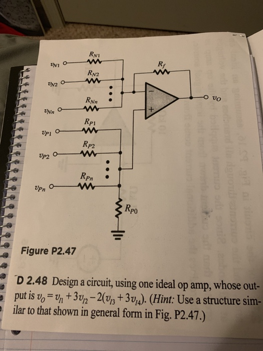 Solved ο υο • Rpo Figure P2.47 D 2.48 Design a circuit, | Chegg.com