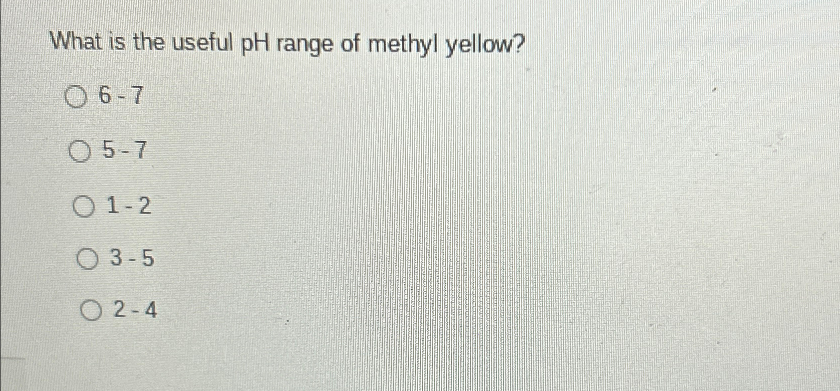 Solved What is the useful pH ﻿range of methyl | Chegg.com
