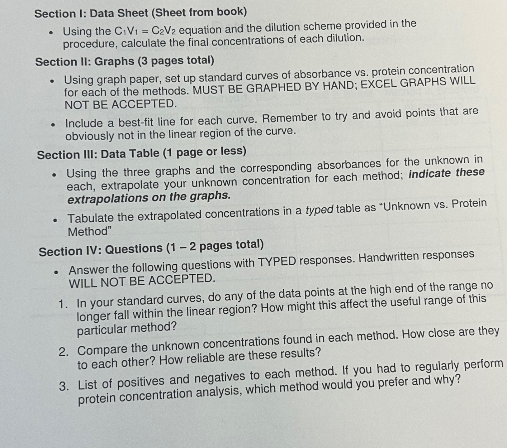 Solved Method 1, ﻿BCA Method 2, ﻿Biuret Method 3, | Chegg.com