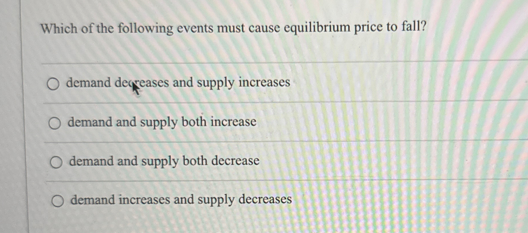 Solved Which of the following events must cause equilibrium | Chegg.com