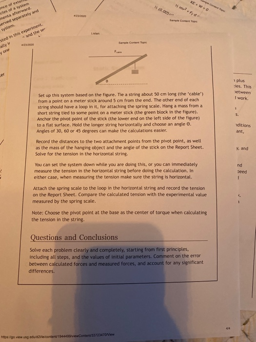 Listen Lab 11 Static Equilibrium Introduction The | Chegg.com