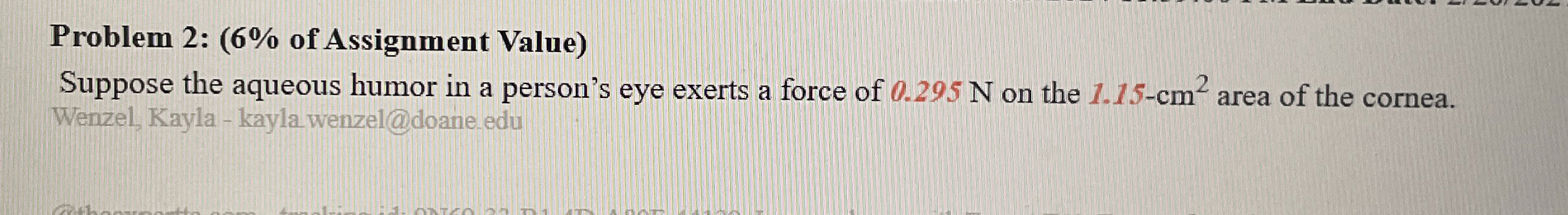 Solved Problem 2: ( 6% ﻿of Assignment Value)Suppose the | Chegg.com