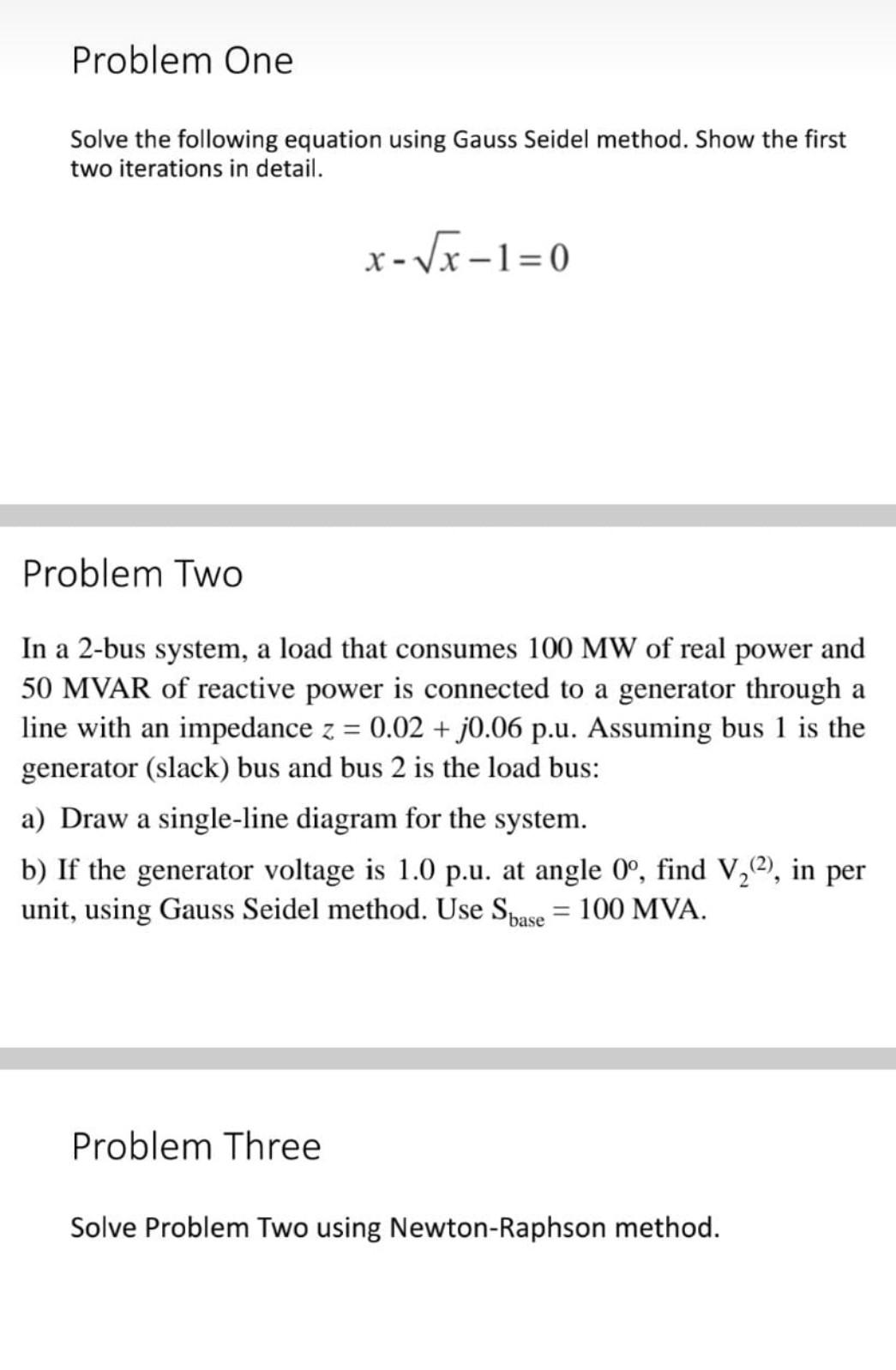 Solved Solve the following equation using Gauss Seidel | Chegg.com