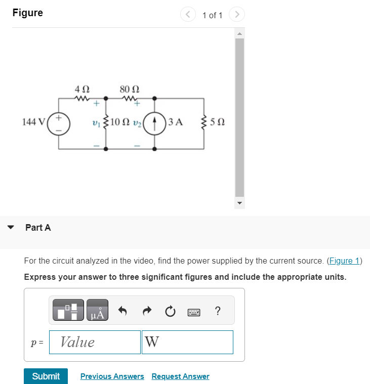 Solved Part AFor the circuit analyzed in the video, find the | Chegg.com