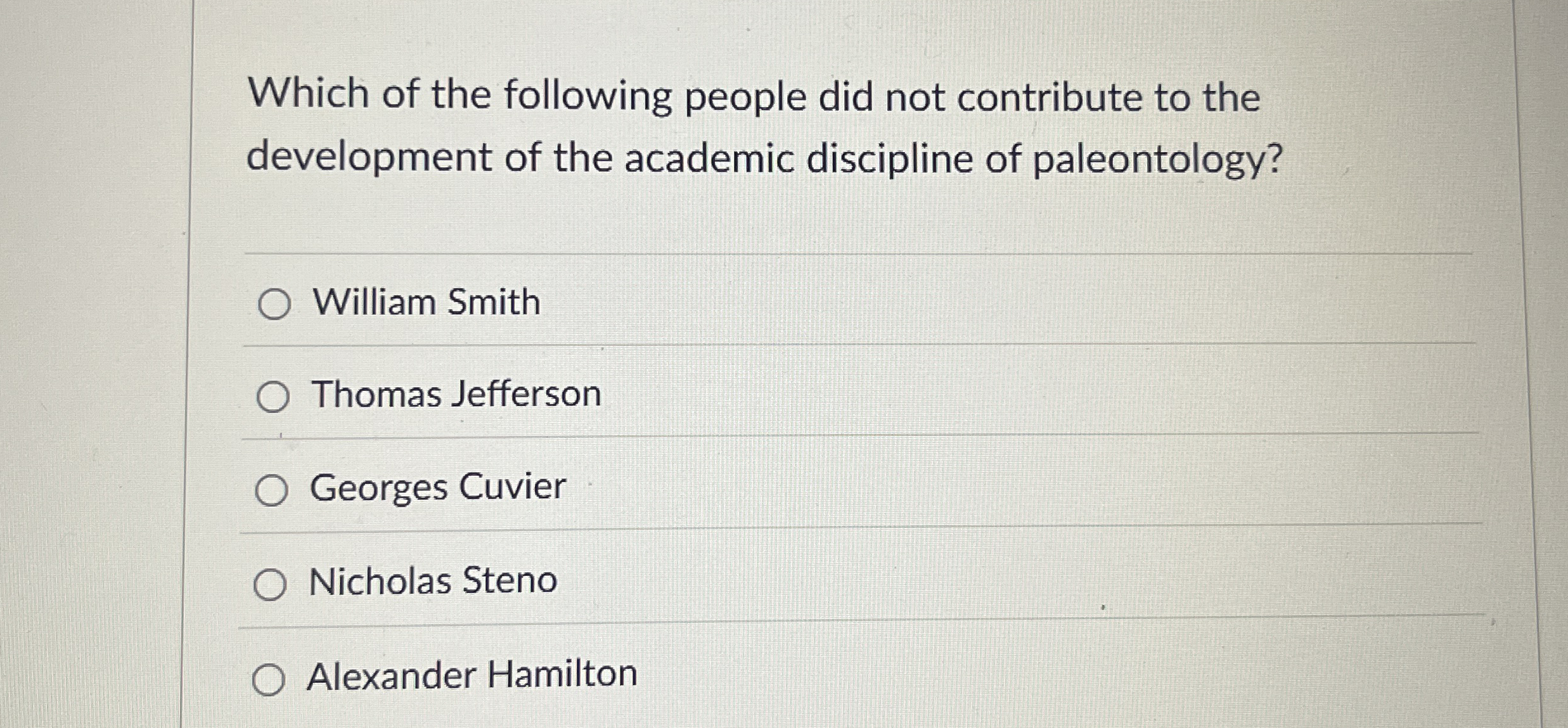 Solved Which of the following people did not contribute to | Chegg.com