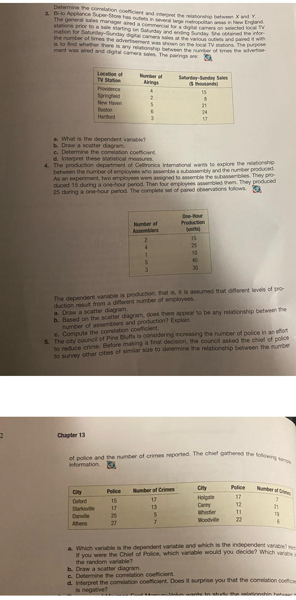 Solved Determine the correlation coefficient and interpret | Chegg.com