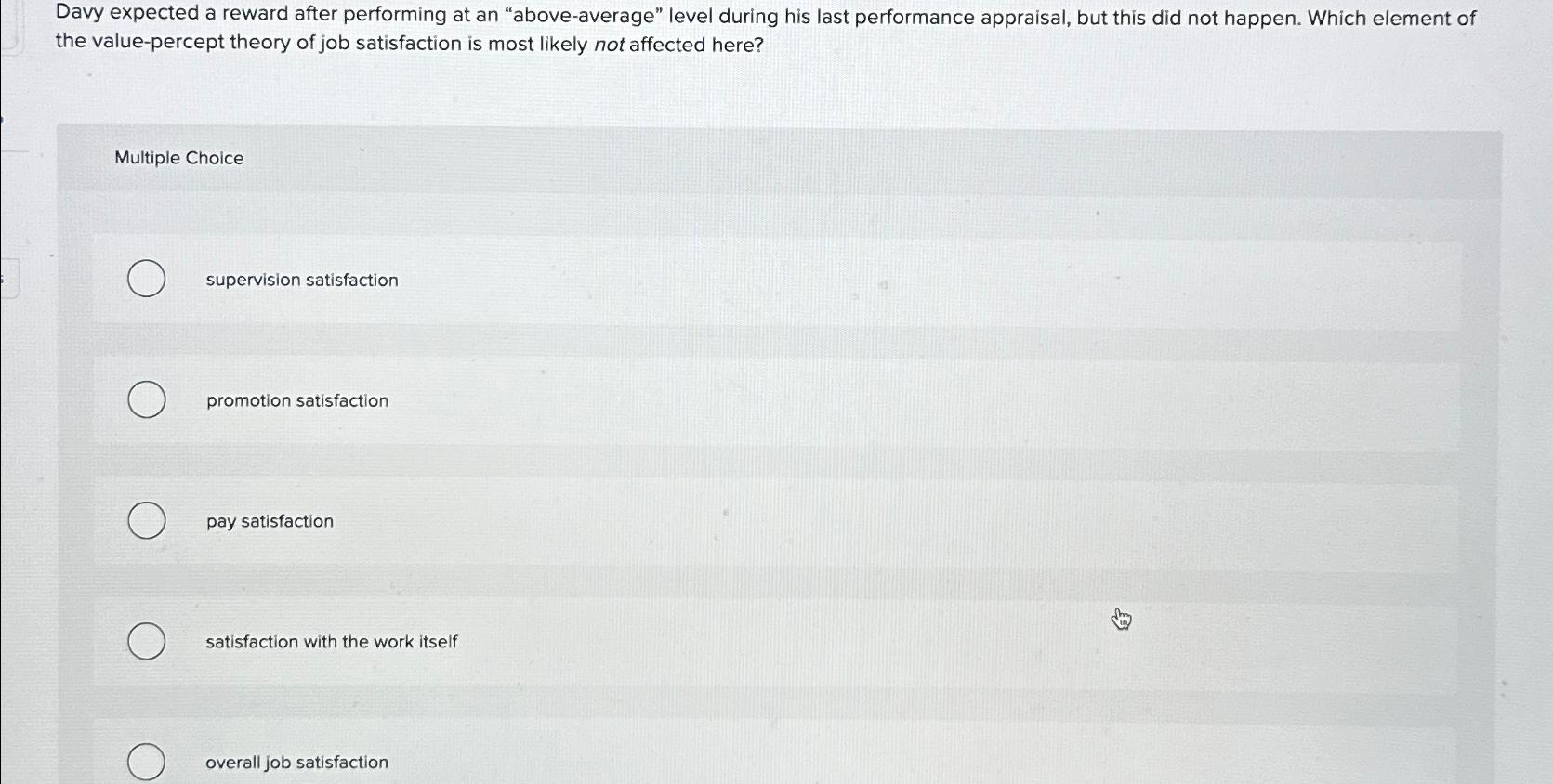 Solved Davy expected a reward after performing at an | Chegg.com