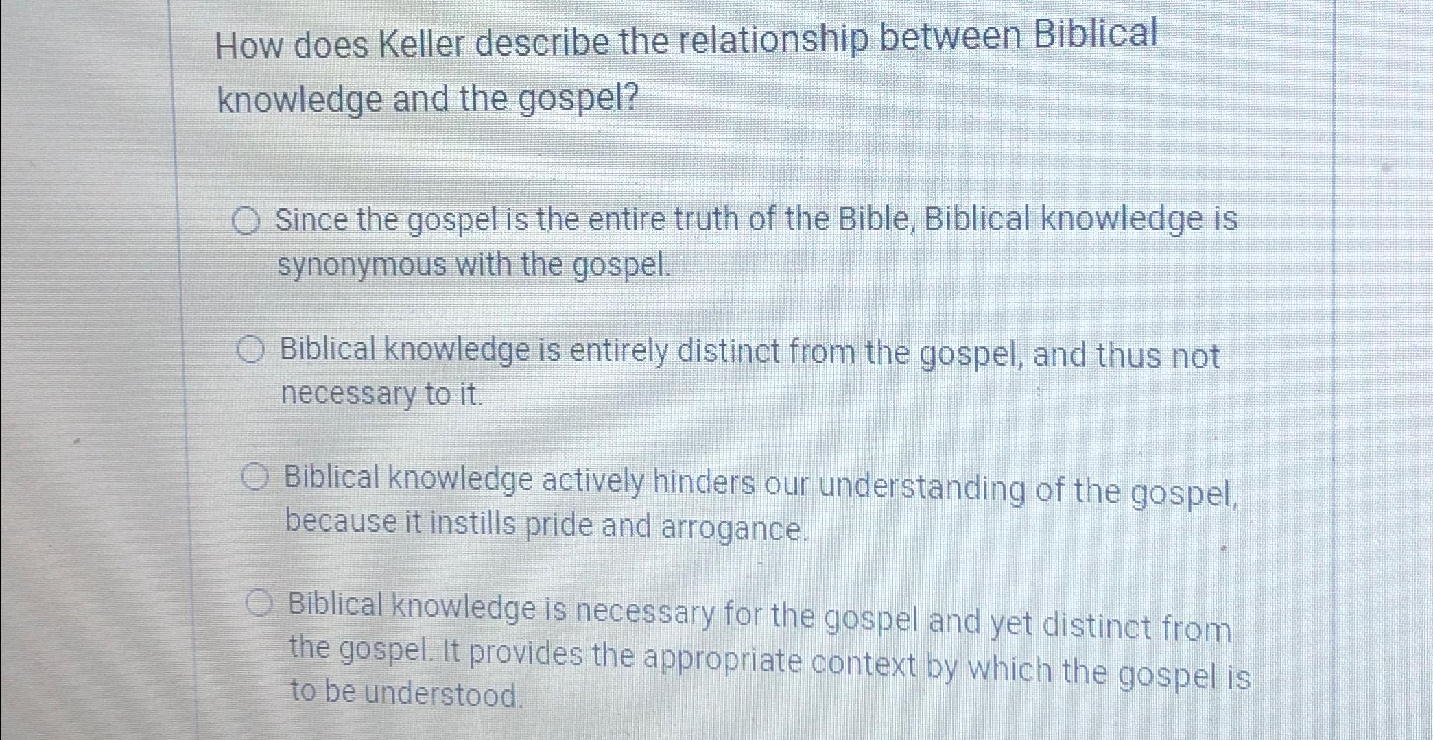 Solved How does Keller describe the relationship between | Chegg.com