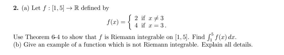 Solved using therom 6-4 is the Riemann condition for | Chegg.com