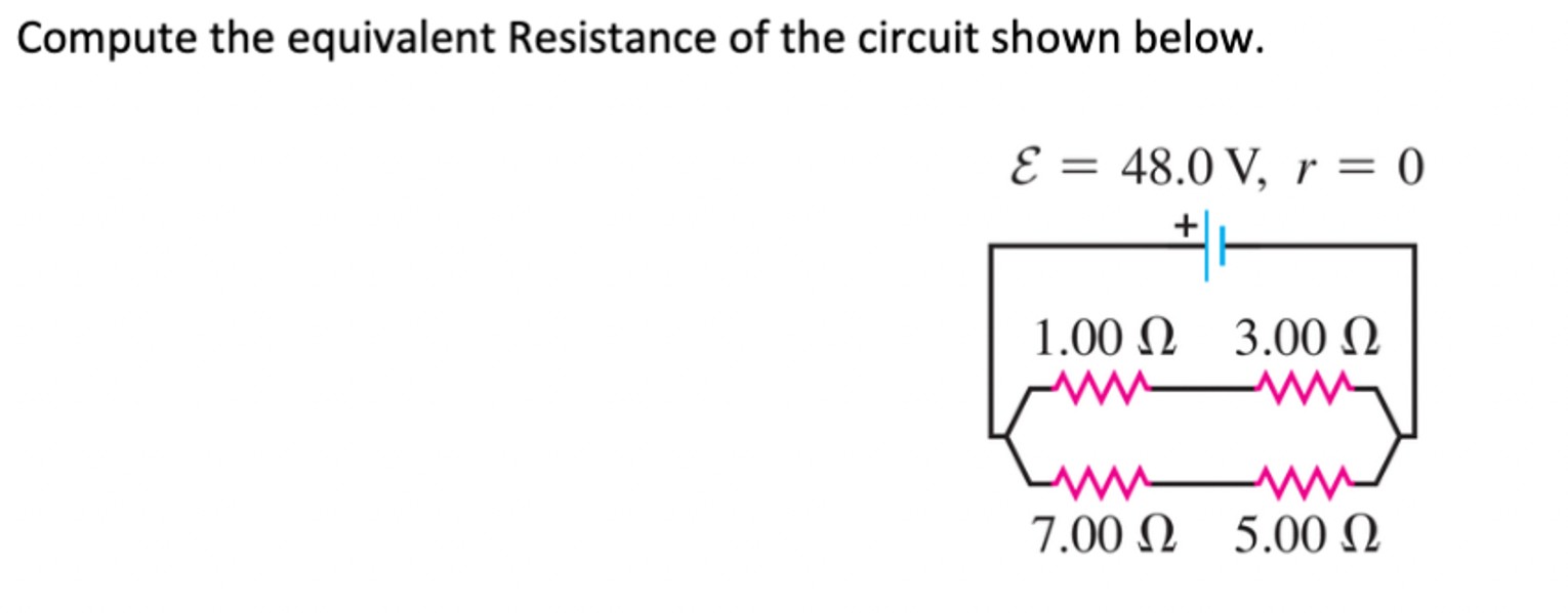 Solved Compute the equivalent Resistance of the circuit | Chegg.com