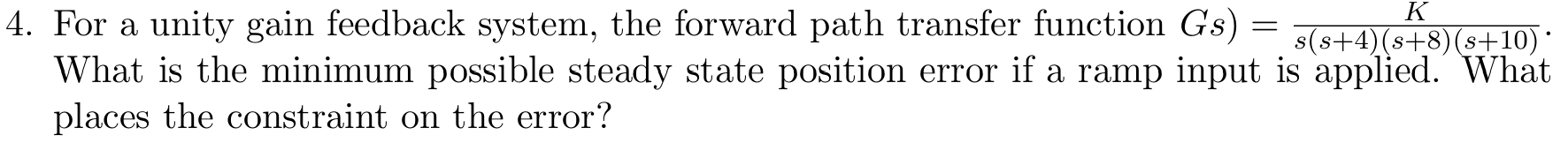 Solved For a unity gain feedback system, the forward path | Chegg.com