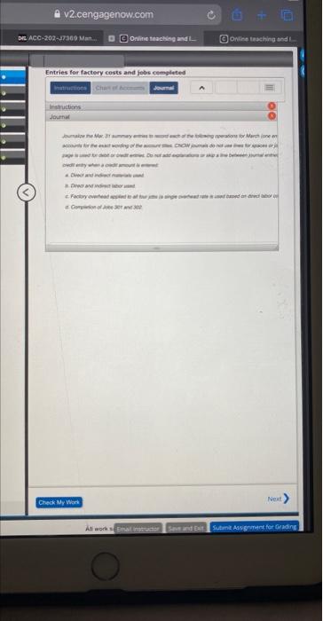 Entries for factory costs and jobs completed | Chegg.com
