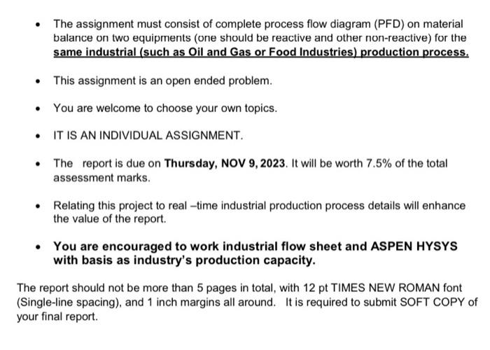 Solved - The assignment must consist of complete process | Chegg.com