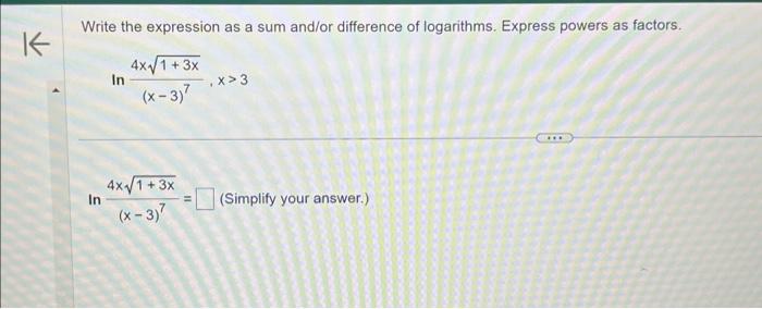 Solved Write the expression as a sum and/or difference of | Chegg.com