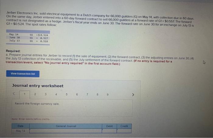 Solved Jerber Electronics Inc. sold electrical equipment to | Chegg.com
