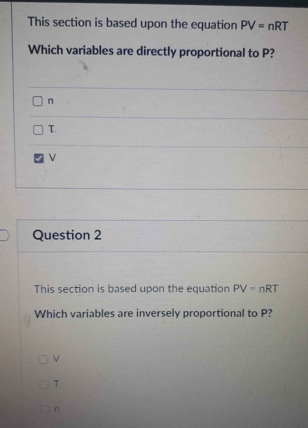 Solved This section is based upon the equation PV = nRT | Chegg.com