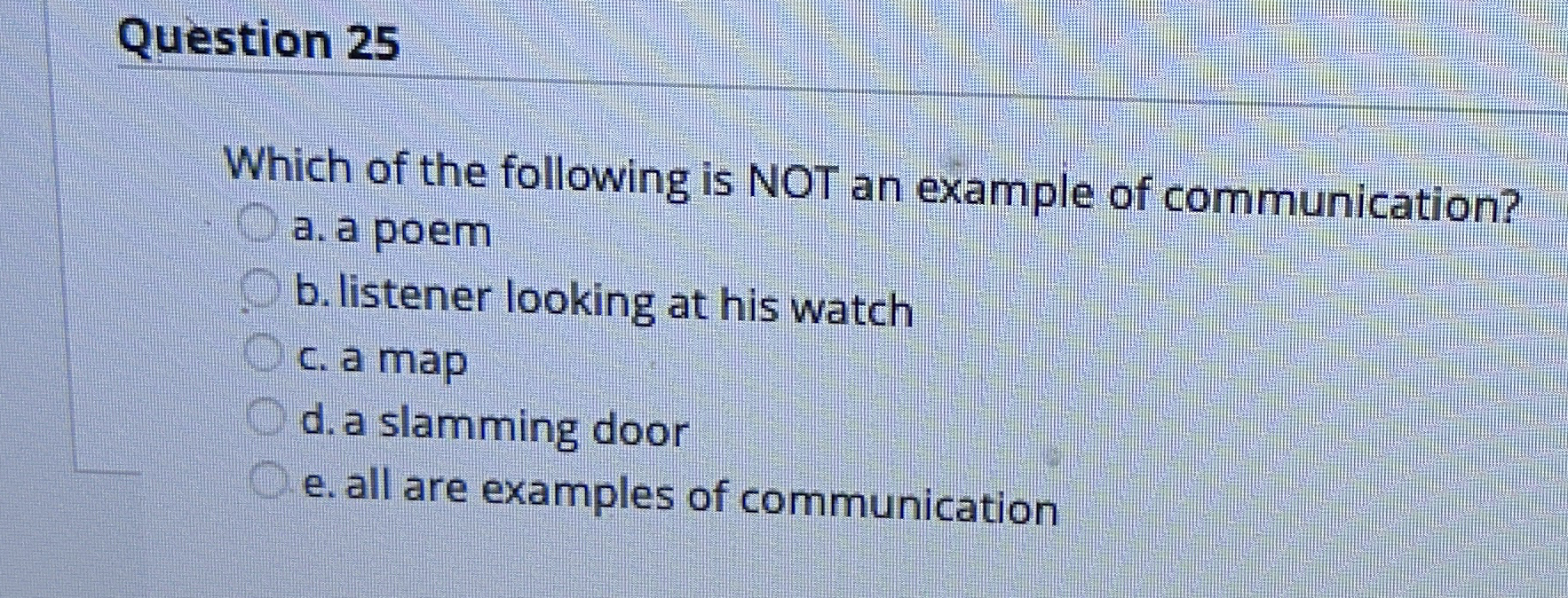 Solved Question 25Which of the following is NOT an example | Chegg.com
