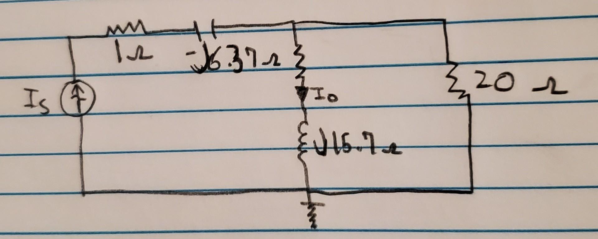 Solved Determine the source current, IS, in the circuit | Chegg.com
