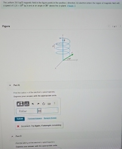 Solved Figure1α1Part AFind the radus of the dectoris spial | Chegg.com