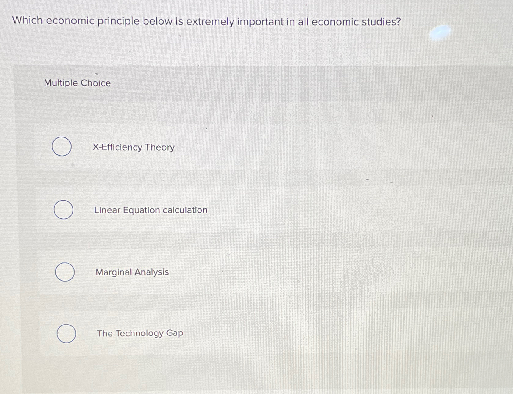 Solved Which economic principle below is extremely important | Chegg.com