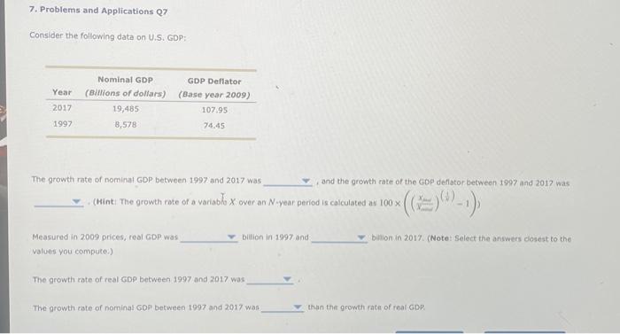 Solved 7. Problems and Applications Q7 Consider the | Chegg.com