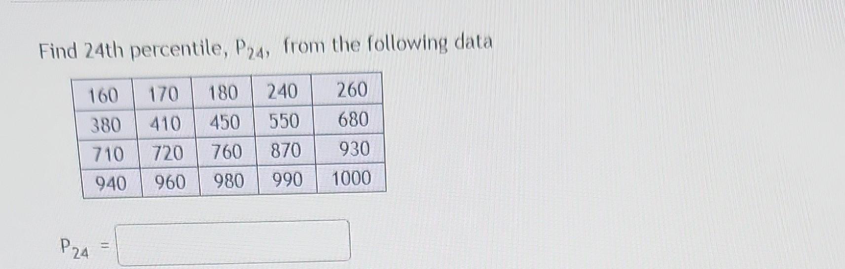Solved Find the 35 th percentile, P35, from the following | Chegg.com