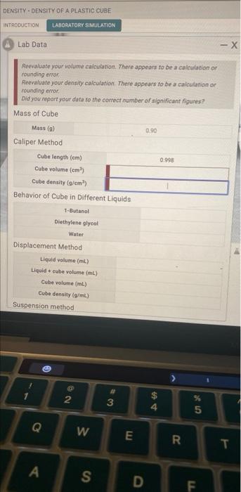 Solved DENSITY - DENSITY OF A PLASTIC CUBE INTRODUCTION | Chegg.com