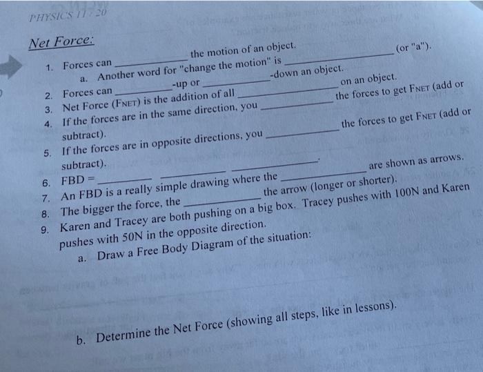 Solved forces i Air resistance or water resistance are | Chegg.com
