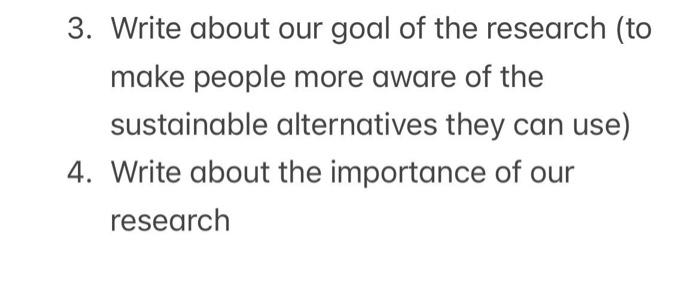 Solved Topic: Exploring sustainable alternatives of single | Chegg.com