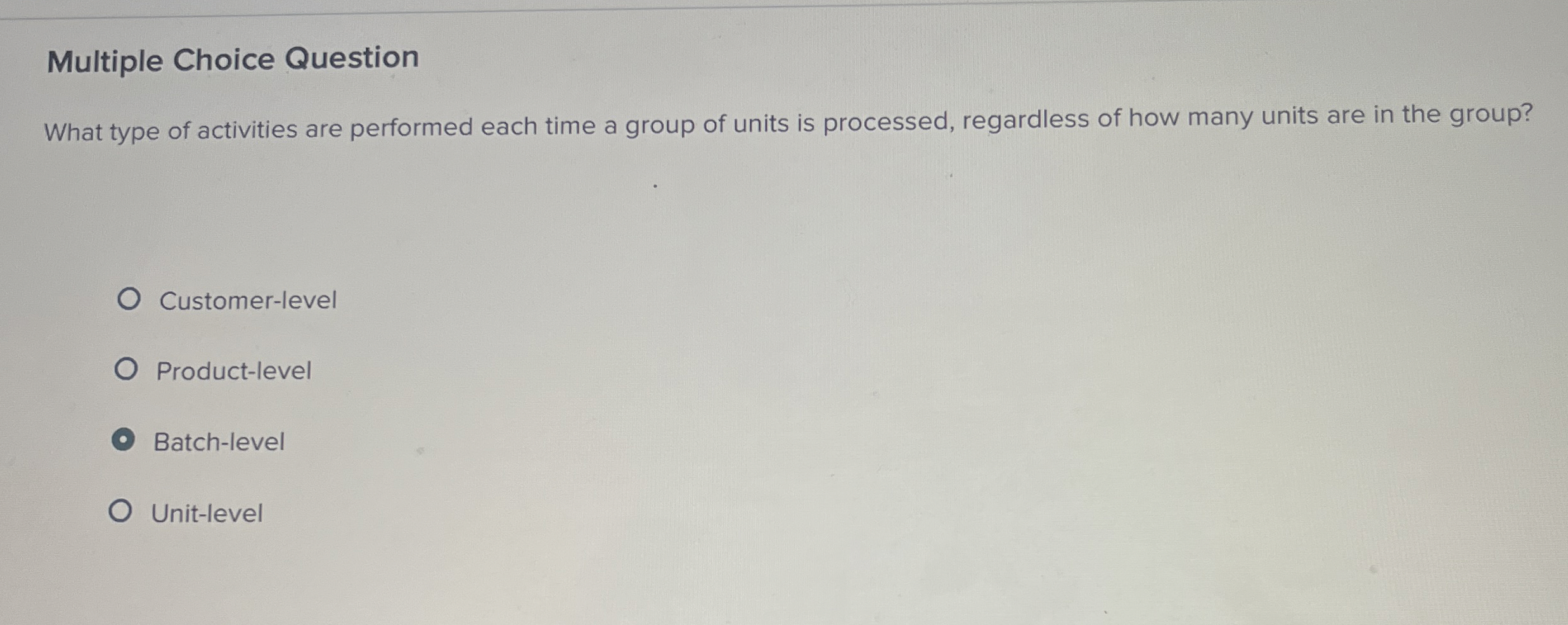 Solved Multiple Choice QuestionWhat type of activities are | Chegg.com