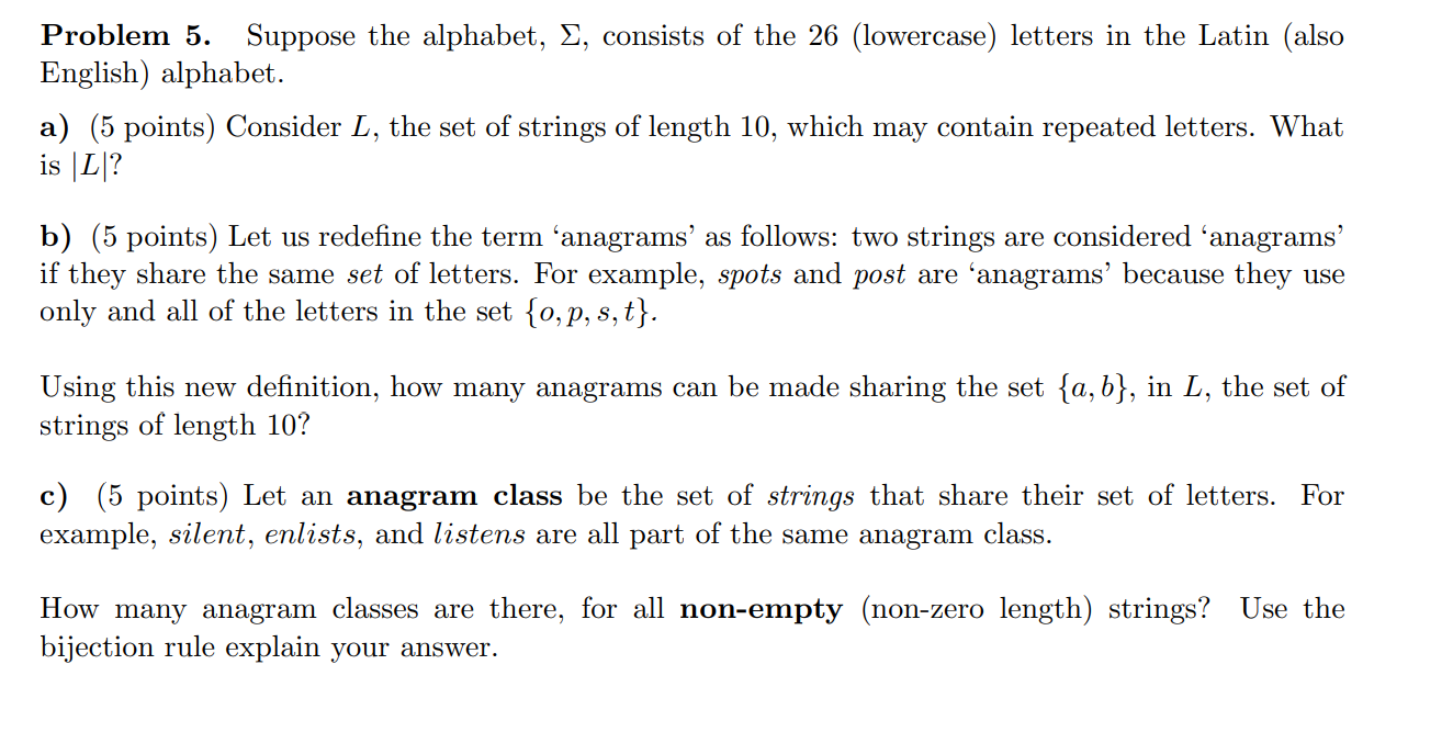 Solved Suppose the alphabet, \Sigma , ﻿consists of the | Chegg.com