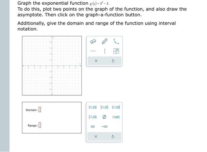 Solved Graph the exponential function g(x)=3x−3. To do this, | Chegg.com