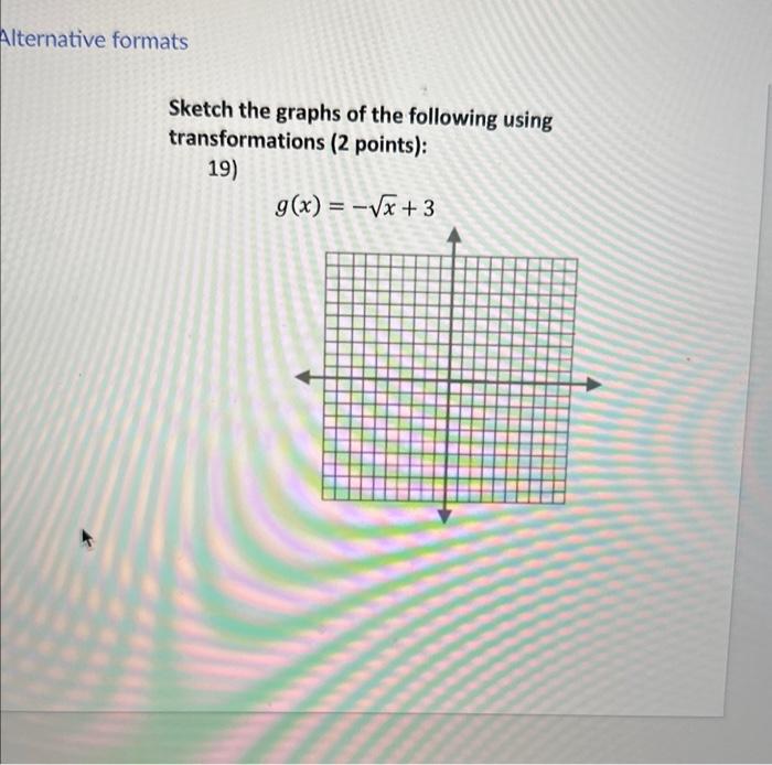 Solved Alternative formats Sketch the graphs of the | Chegg.com