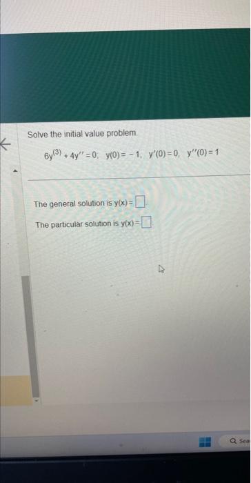 Solved Solve the initial value problem | Chegg.com