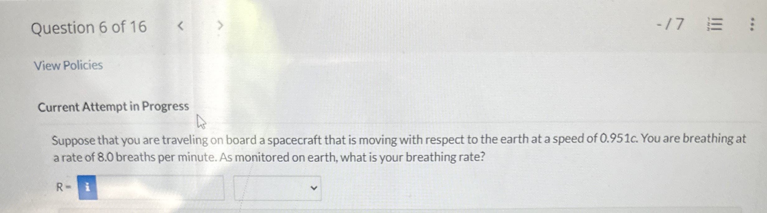 Solved Question 6 ﻿of 16View PoliciesCurrent Attempt in | Chegg.com