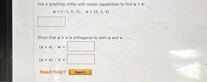 Solved Use a graphing utility with vector capabilities to | Chegg.com