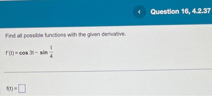 Solved Find all possible functions with the given | Chegg.com