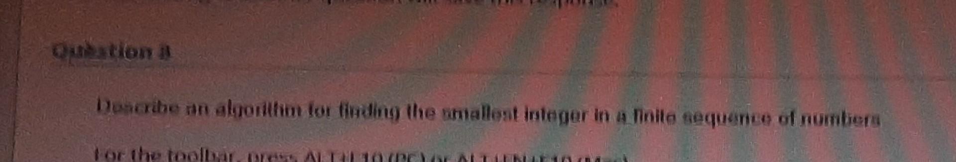 Solved Deacribe af algorilfien for fimeling) the smallest | Chegg.com