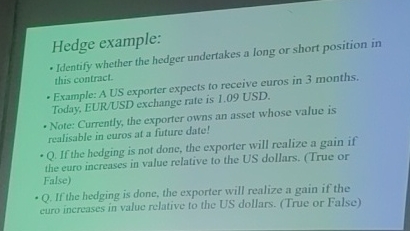 Solved Hedge example:Identify whether the hedger undertakes | Chegg.com