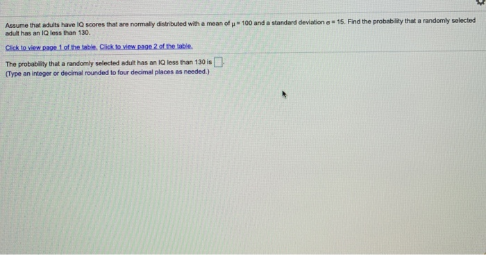 Solved Assume That Adults Have Iq Scores That Are Normally