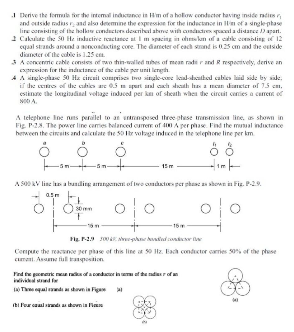 Solved .1 Derive the formula for the internal inductance in | Chegg.com