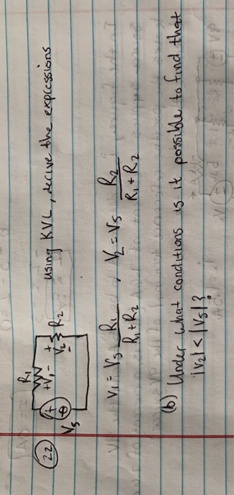 Solved using KVL, deceive the expressions VIVIEN Rueda V = | Chegg.com