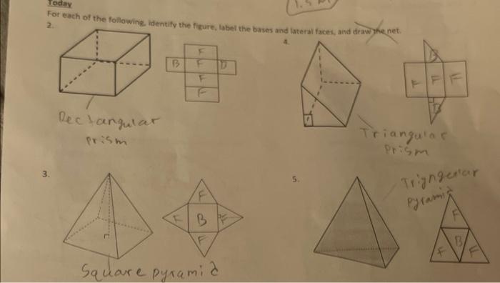 Rectangulat prism 3. Square pyramid | Chegg.com